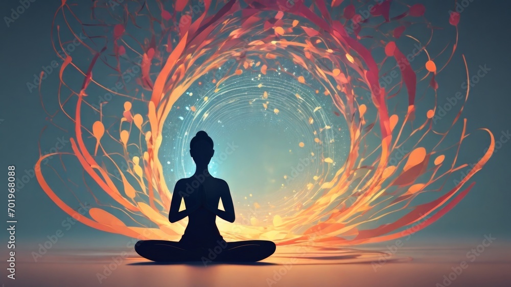 Sweeping animations of tangled and jumbled thought bubbles surround the ...