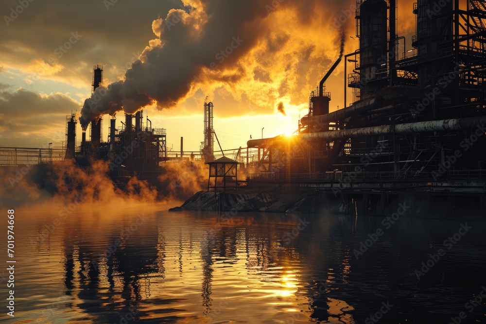 Ecological Crisis: A Scene of Environmental Destruction, featuring a ...