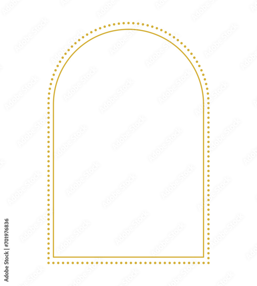 Simple Golden Border – Minimalist gold frame isolated on transparent ...