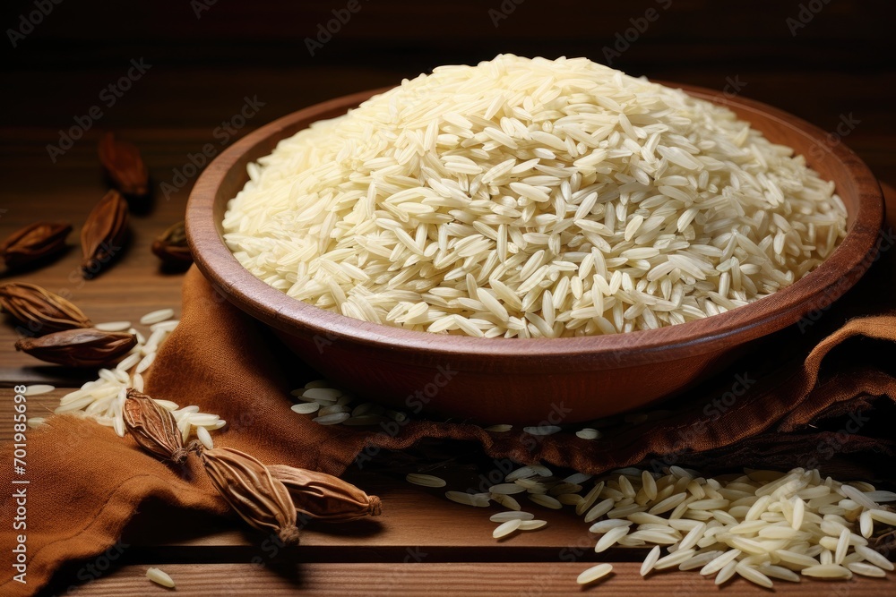 Super Kernel Basmati Rice long grain variety Stock Photo | Adobe Stock