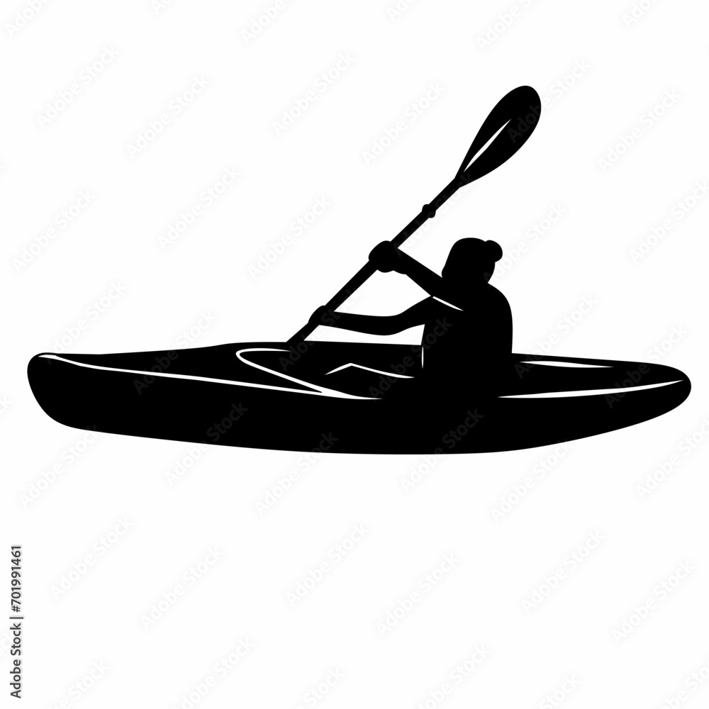 Vetor de Silhouette kayak vector, kayak silhouette clip art, kayak ...
