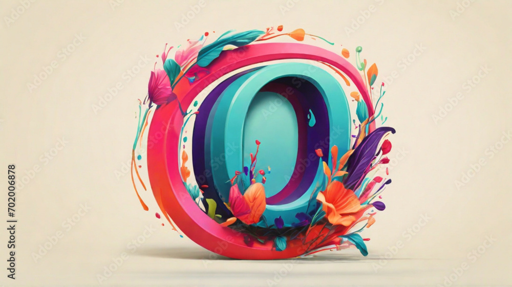 A playful and whimsical "O" letter logo with a hand-drawn feel ...