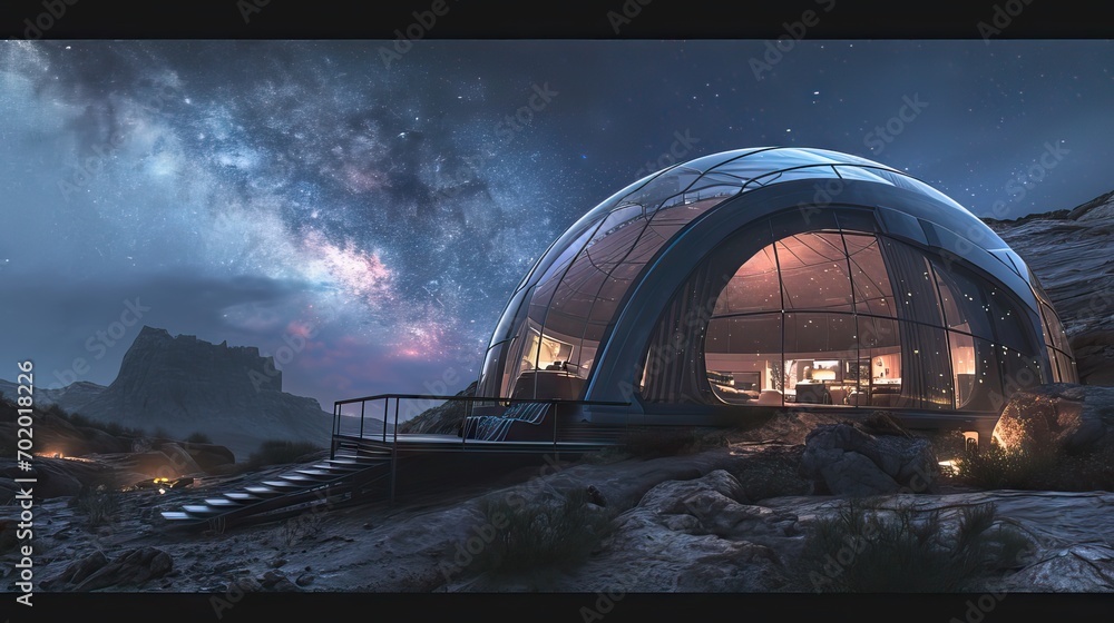 Imagining the first night under the stars in a dome house on Mars ...