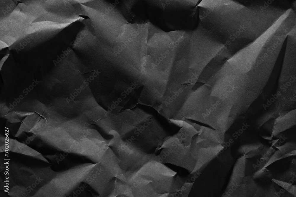 Gray old crumpled paper texture in low light background,wrinkled paper ...