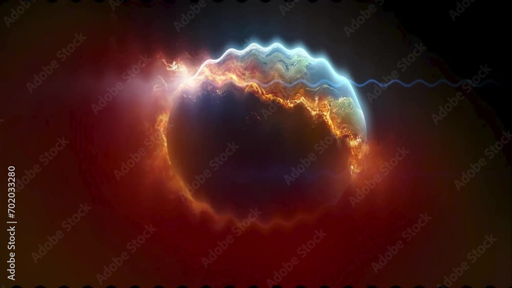 Animated 3D waving cloth texture. Liquid holographic background. Smooth ...