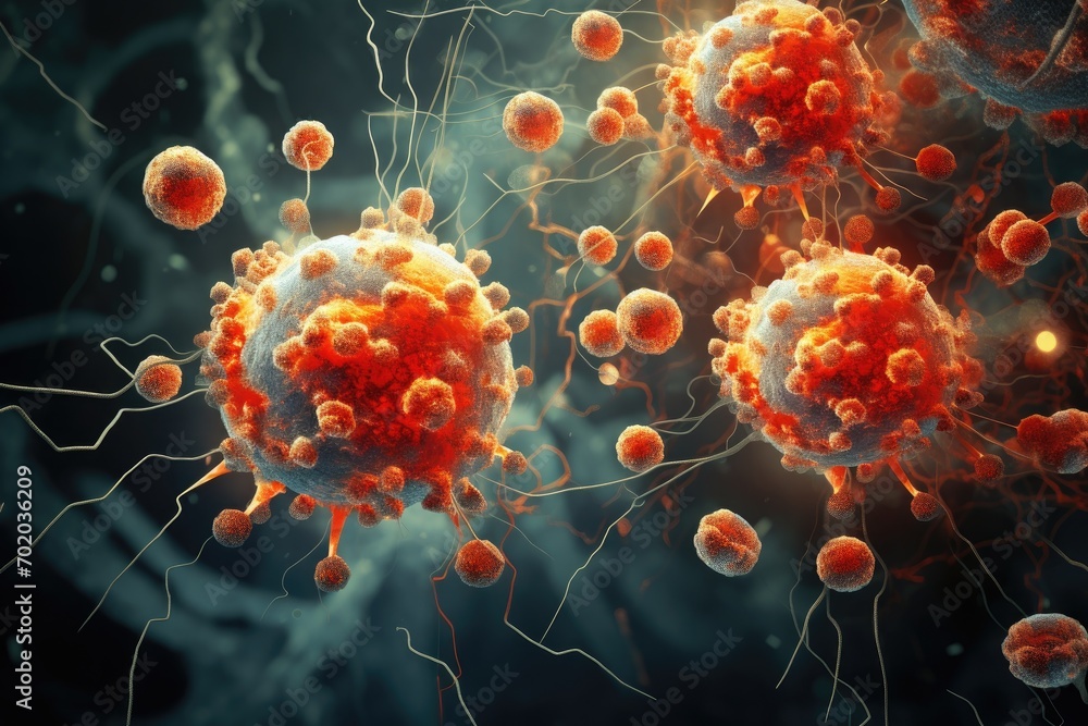 3D illustration of SARS-CoV-2 coronavirus. SARS-CoV-2 is a virus that causes severe acute ...