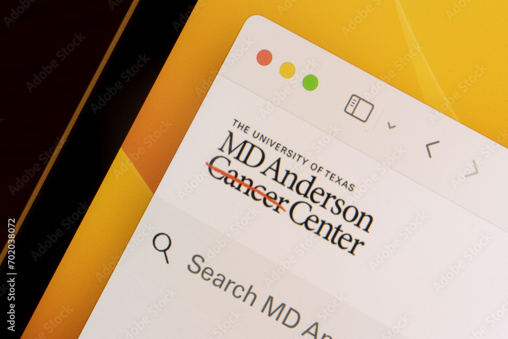 Portland, OR, USA - Dec 10, 2023: MD Anderson Cancer Center logo is ...