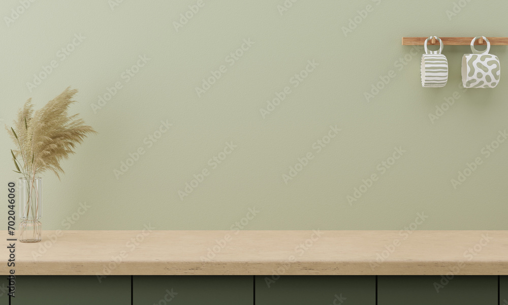 Minimal cozy counter mockup design for product presentation background ...