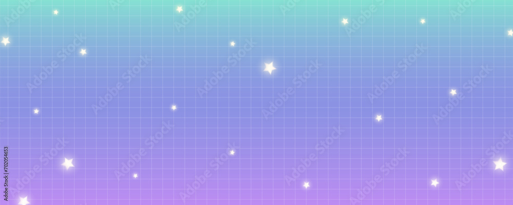 Checkered gradient background with stars. Pastel holographic kawaii ...