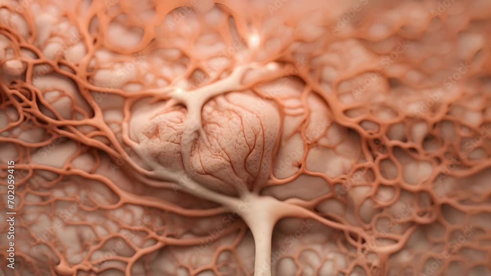 A microscopic of brain tissue, comparing the size and complexity of a ...