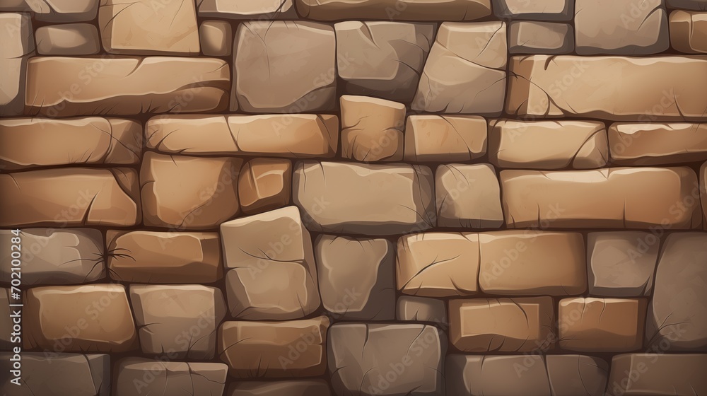 Seamless stone wall texture for games, brick wall. Ui game asset or ...