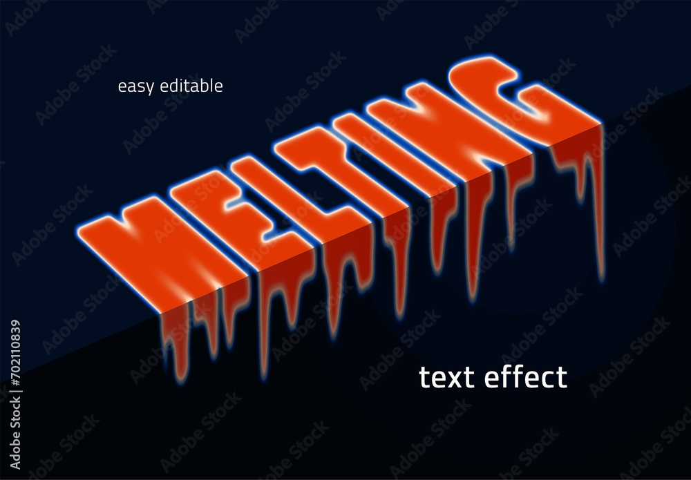 Melting Text Effect Stock Template | Adobe Stock