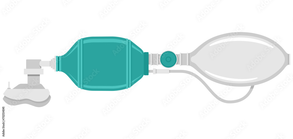 Manual resuscitator - for inflate air in lungs Stock Vector | Adobe Stock