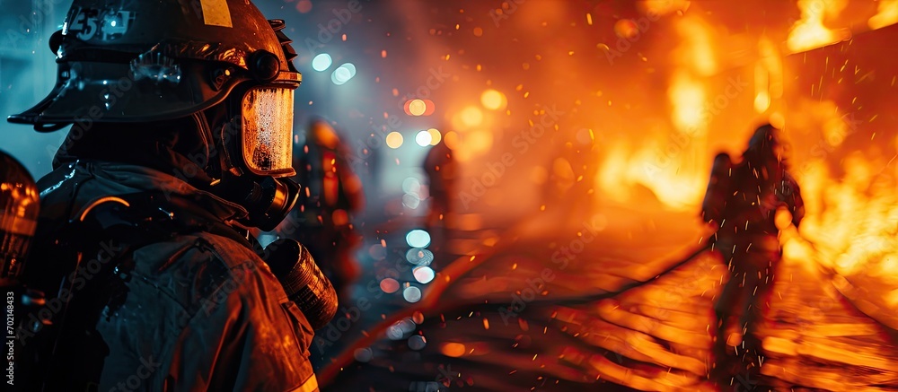 firefighter training new fireman team Fire fighter learning stop fire ...