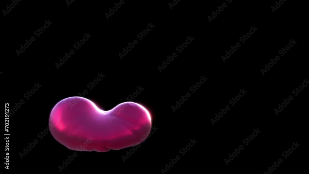Vidéo Stock Heart shaped balloon deflating and inflating 3d animated ...