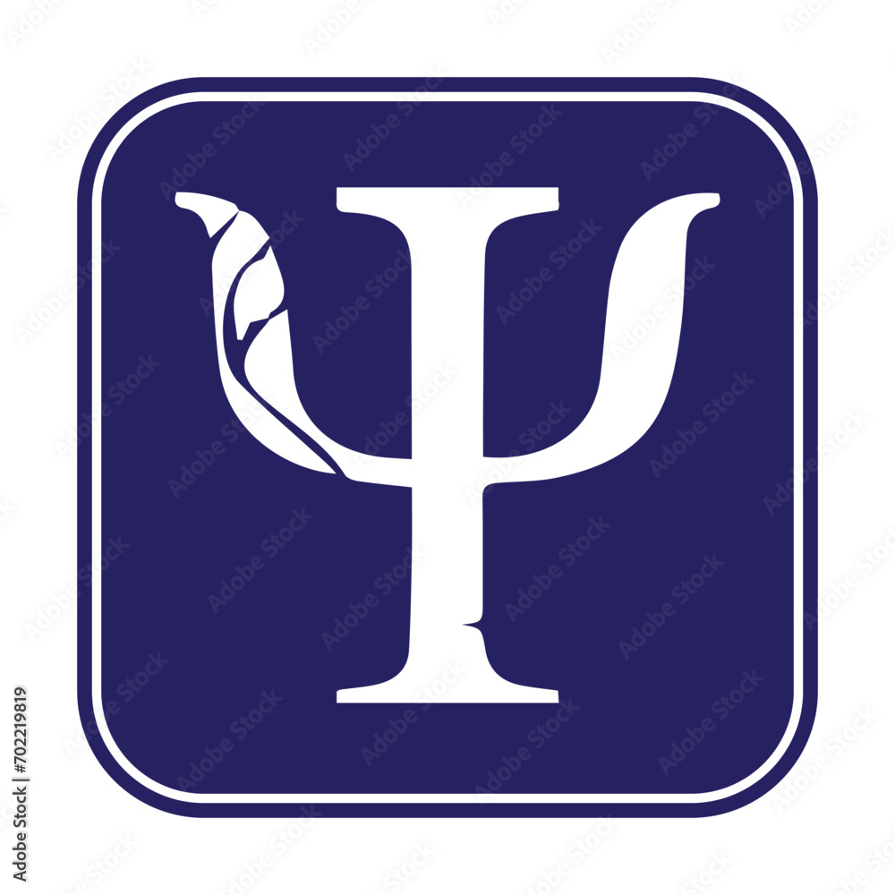 Psi Symbol in Greek Alphabet, Vector Image Illustration Isolated on ...