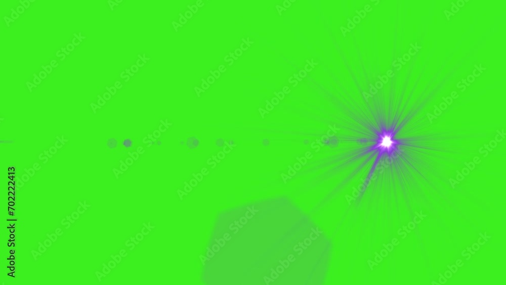 Purple lens flare bright glow, sun light lens flares art animation on ...