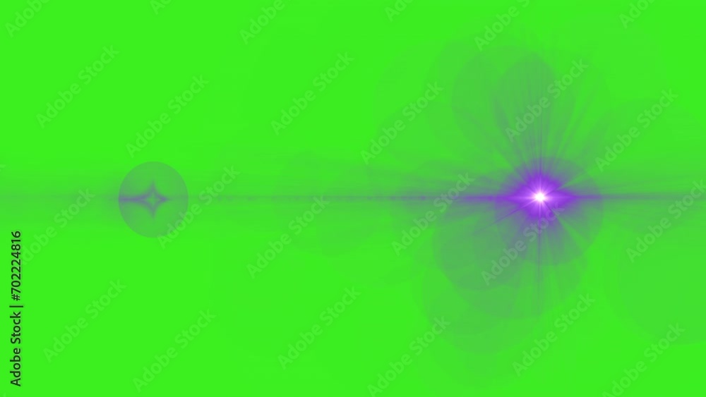 Purple lens flare bright glow, sun light lens flares art animation on ...