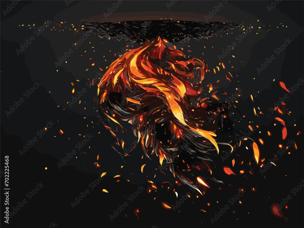 "Design a complex and dynamic vector artwork portraying the beauty of ...