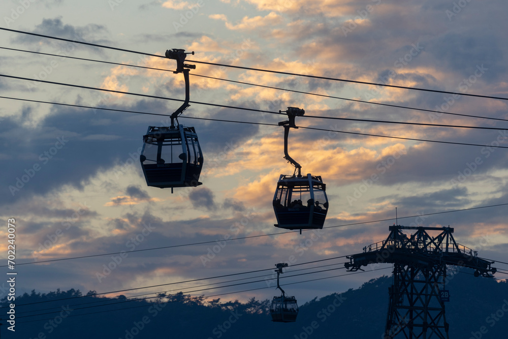 2023 Dec 30,Hong Kong.Ngong Ping 360 cable car on Tung Chung ,Lantau ...