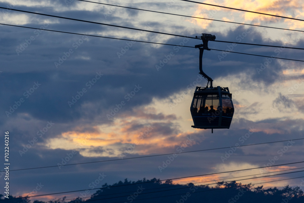 2023 Dec 30,Hong Kong.Ngong Ping 360 cable car on Tung Chung ,Lantau ...