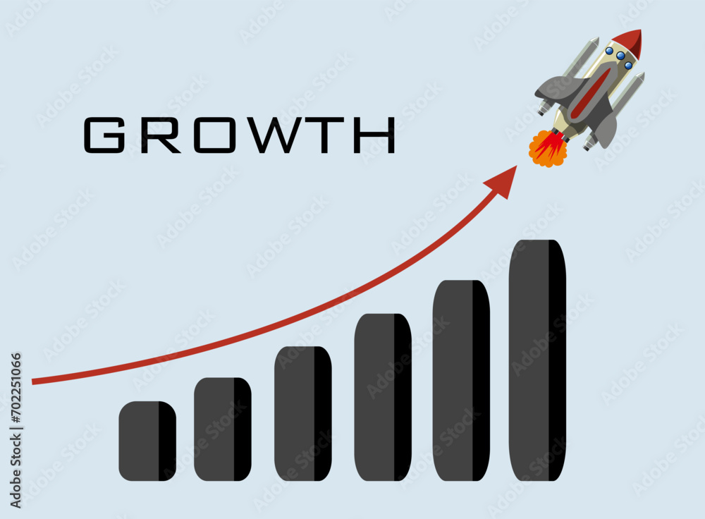 Personal growth concept. Increase of compound interest, revenue ...
