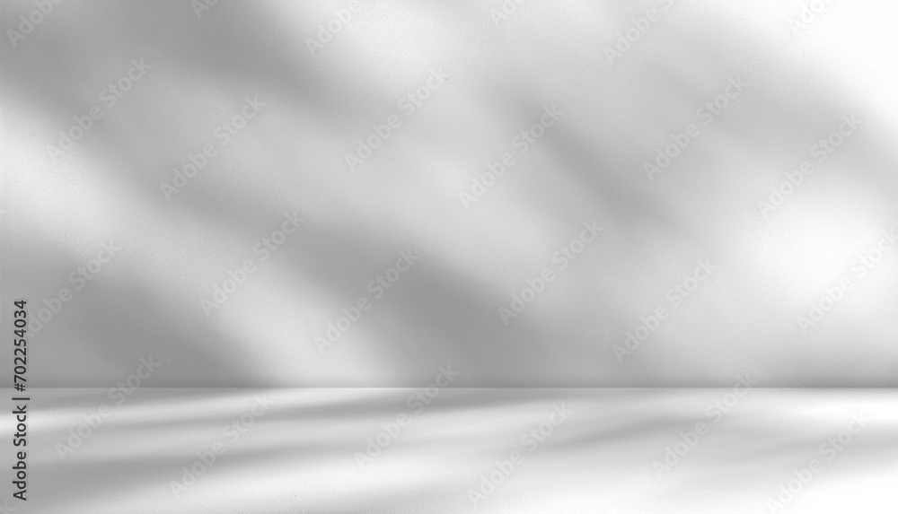 Empty wall room studio backdrop background with shadow light overlay ...