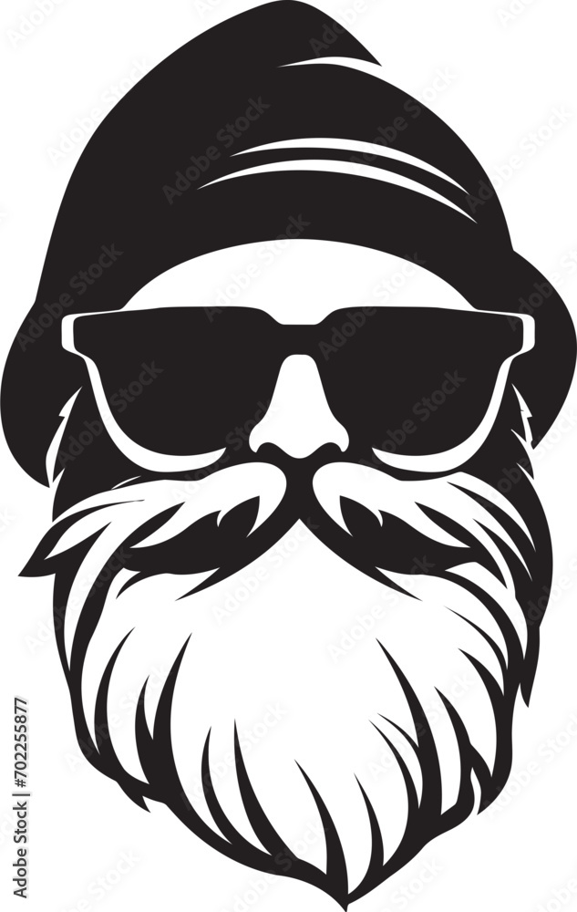 Iced Out Santa Vector Cool Icon Chill Factor Kris Kringle Black Chic ...