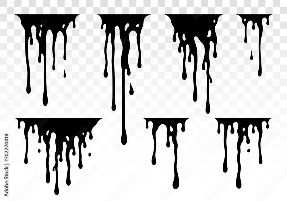 Paint dripping. Dripping liquid. Paint flows. Current paint, stains ...