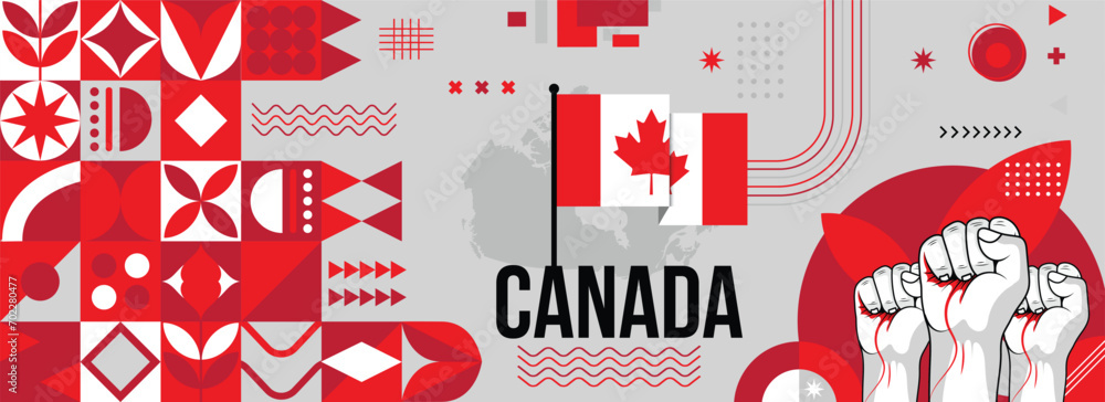 Canada national or independence day banner for country celebration ...