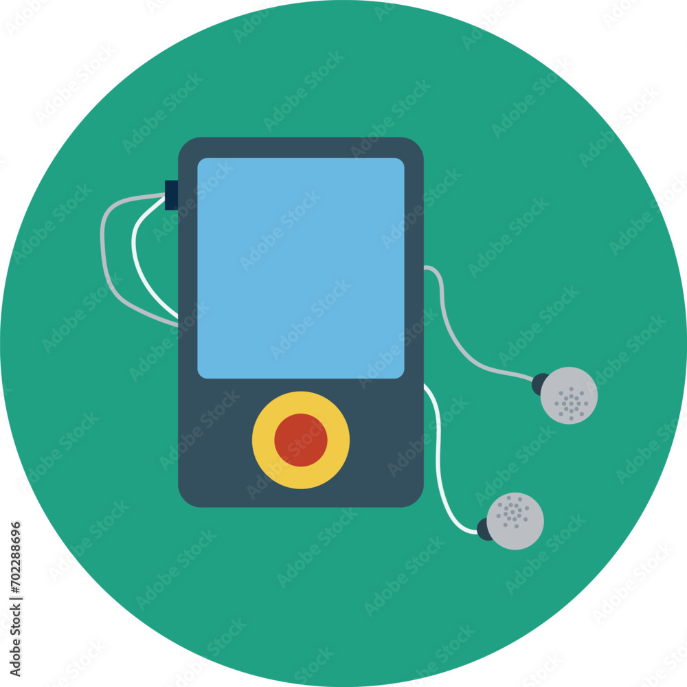 Vetor de mp3 player with headphones. multimedia icon vector png. media ...