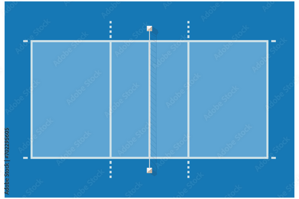 Indoor volleyball court with its markings seen from above Stock Vector ...