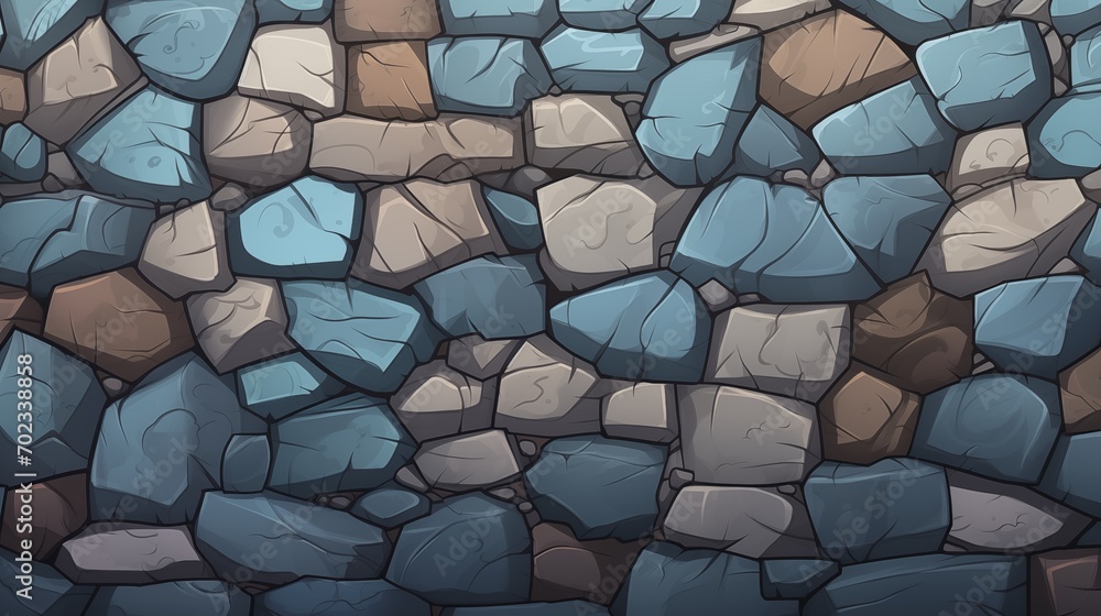 Seamless stone wall texture for games, brick wall. Ui game asset or ...