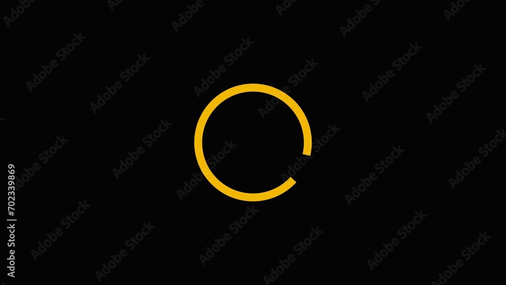 Abstract beautiful yellow color loading bar circle frame illustration ...