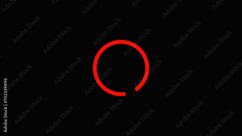 Abstract beautiful red color loading bar circle frame illustration load ...