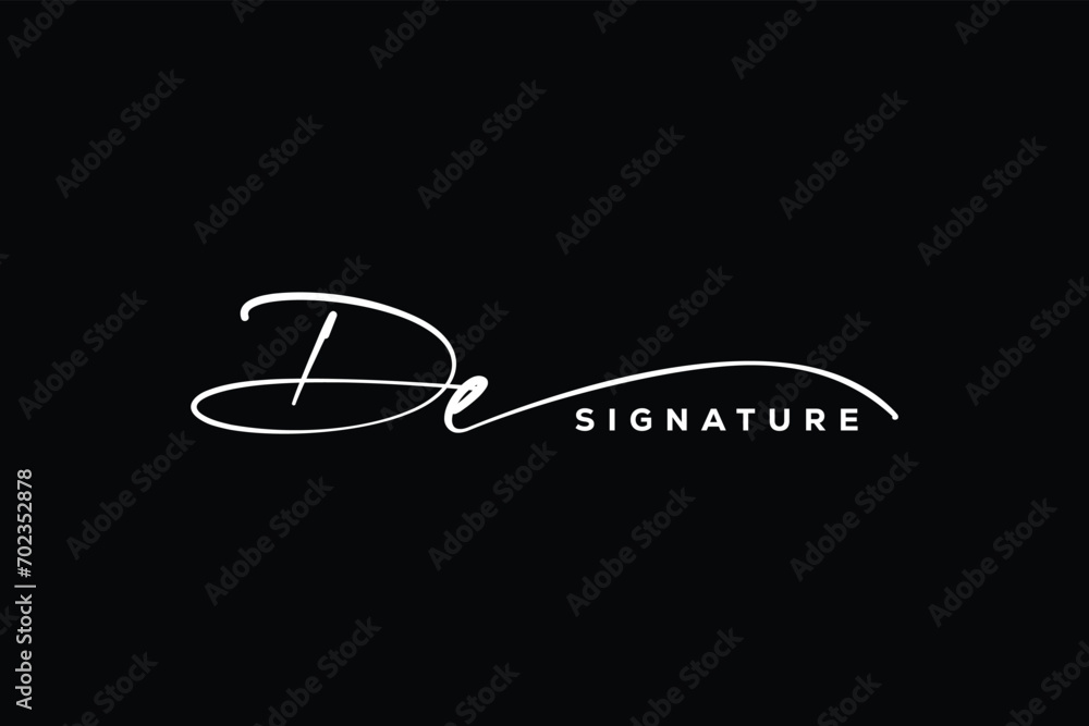 DE initials Handwriting signature logo. DE Hand drawn Calligraphy ...