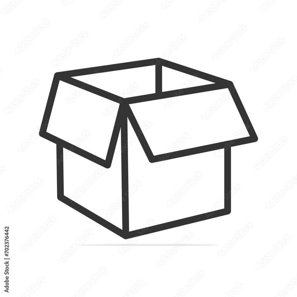 Cardboard Boxes side View vector illustration. Business and cargo ...
