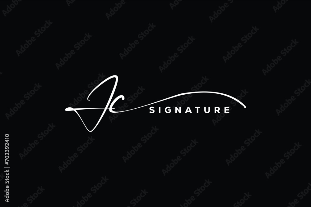 JC initials Handwriting signature logo. JC Hand drawn Calligraphy ...