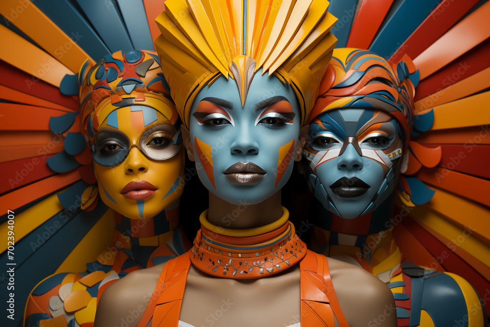 Portrait of people/women from diverse backgrounds, DEIB. Unity in ...
