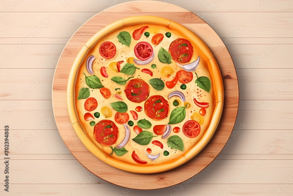 pizza drawing, Italian cuisine, drawing for pizzeria, illustration for ...