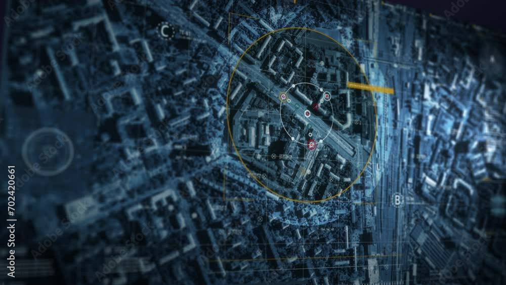 Analyzing Detailed City Map In Modern Tracking Software To Detect ...