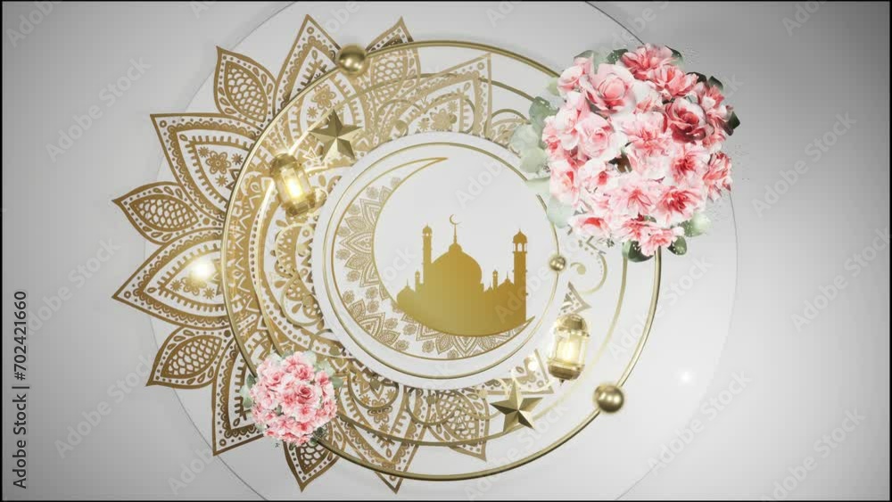 Animated Islamic Background With Rotating Mandala Arabic Patterns ...