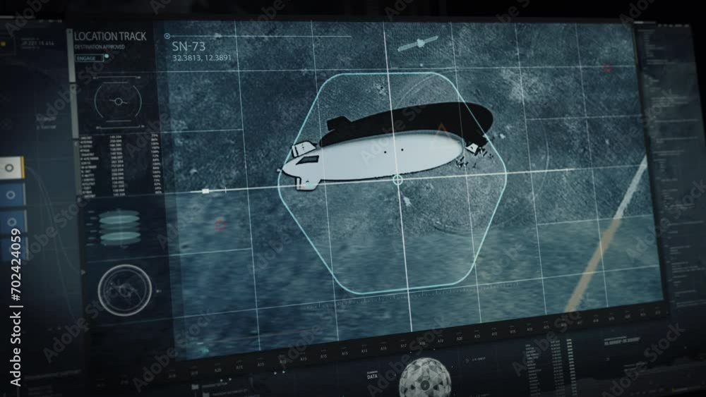 Satellite Surveillance Network System Scans Military Aircraft Target ...