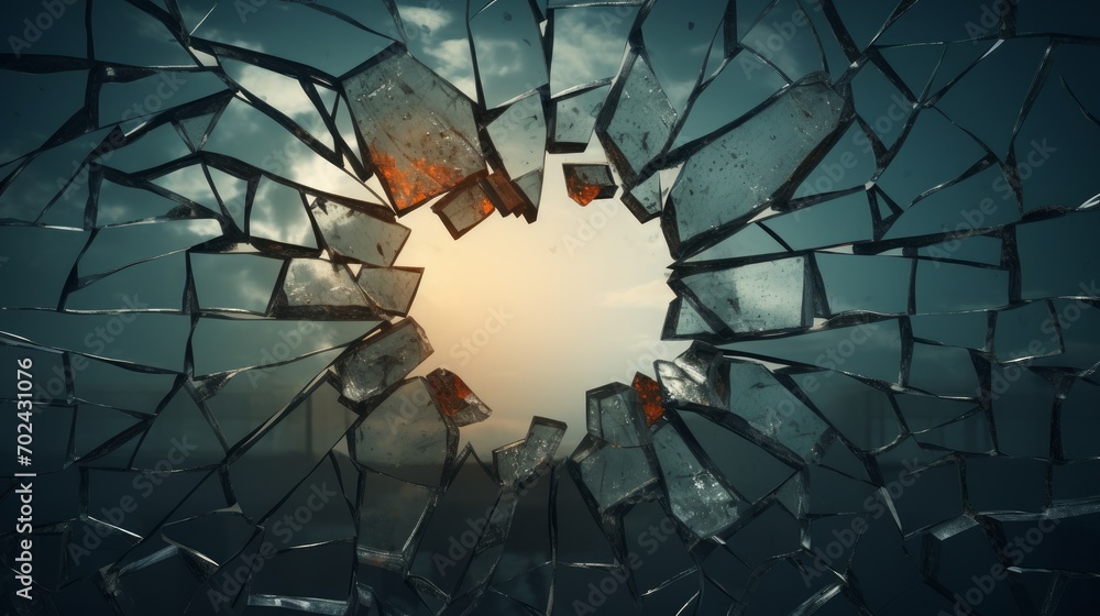 Symbolic image of a broken mirror piecing back together, symbolizing ...