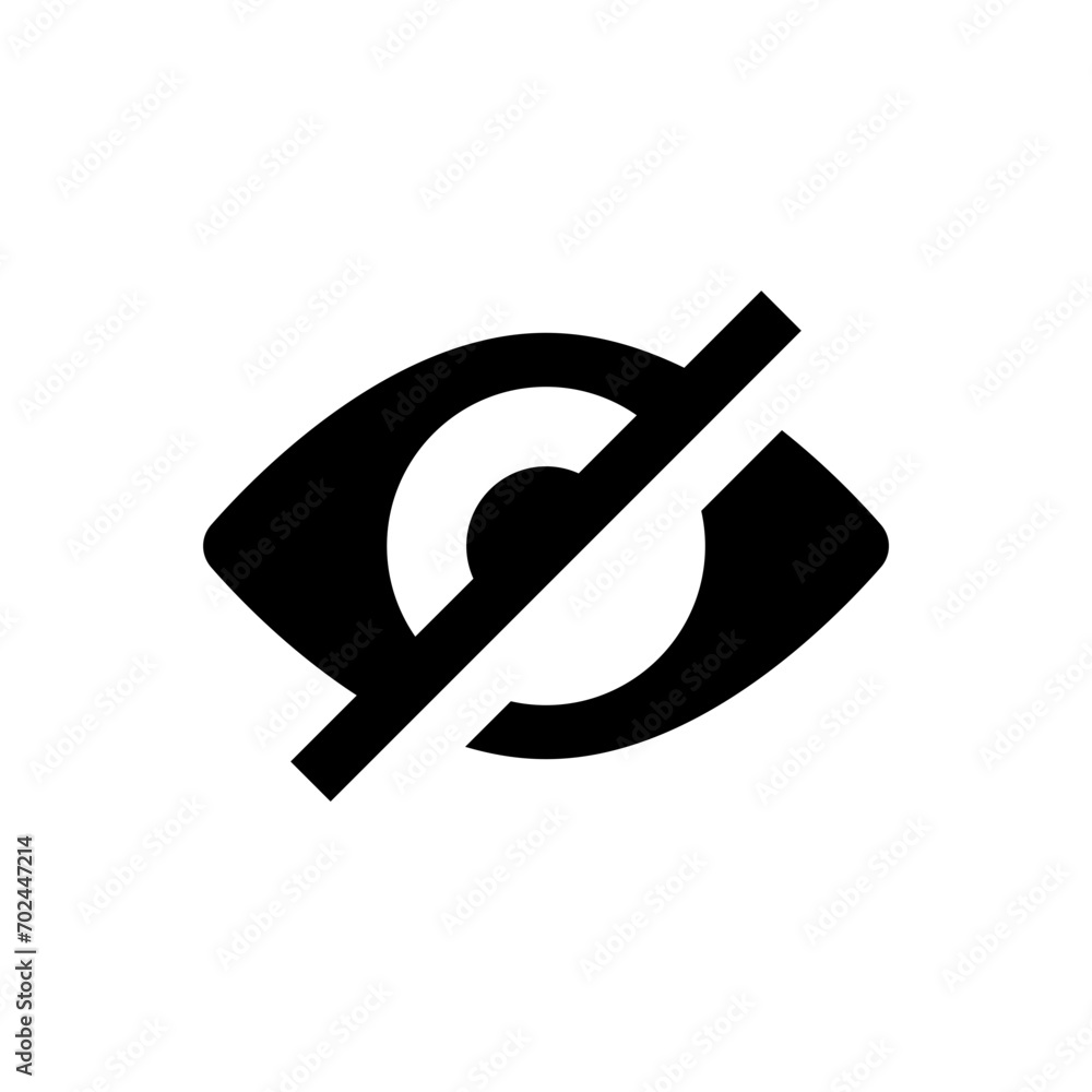 invisible eye hide icon, incognito icon no eye view hidden icon set ...