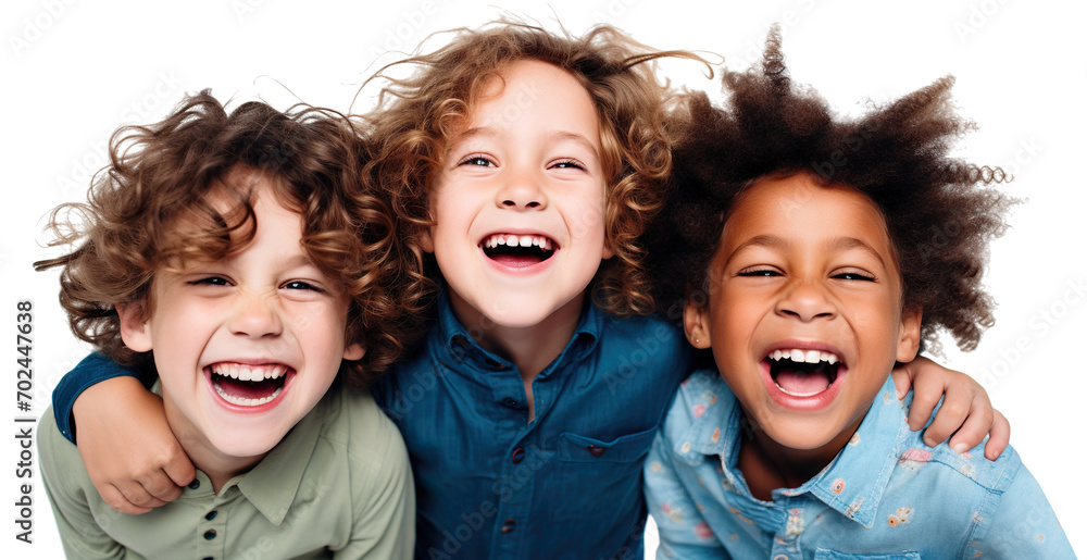 Happy kids having fun, cut out Stock Photo | Adobe Stock