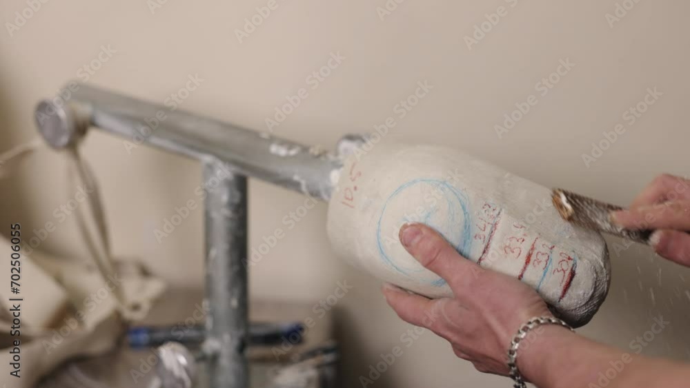 Design optimization, Leg design, Prosthetic innovation. Man in process ...