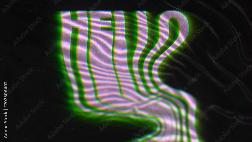 Vidéo Stock Hello Text Wavy Fabric: A textile design that spells out ...