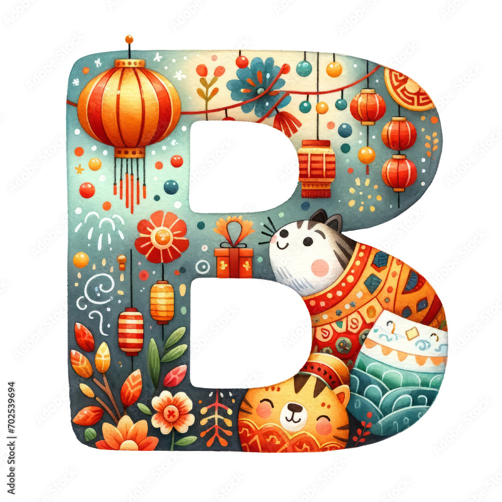 chinese alphabet, chinese number, chinese clipart, water color clipart ...