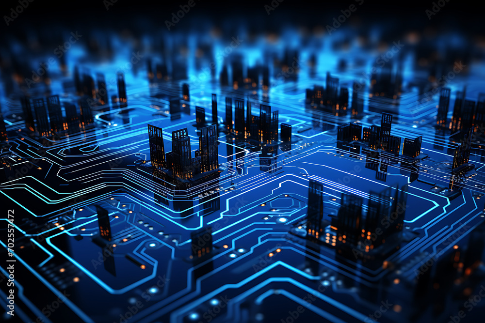 Highly detailed technology texture, AI supercomputer Chrome, insane ...